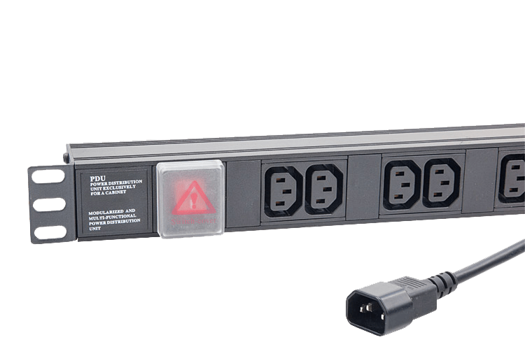 Basic Horizontal PDU 6xIEC13 Outlets Switched 1.8m Lead 10A IEC C14 ...