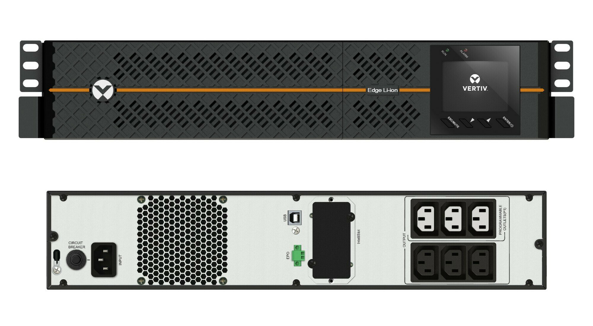 Vertiv EDGE LI 1500VA Lithium-Ion RT2U Rack Tower Line Interactive UPS ...