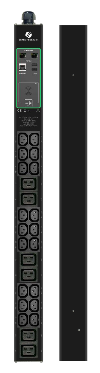 Schleifenbauer Intelligent 0U Vertical Metered rPDU Single Phase 16A Metered Input with 18 C13 ...